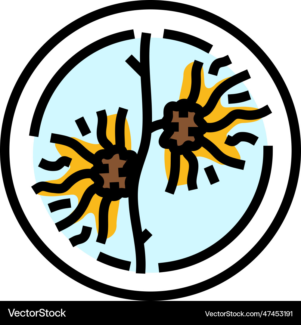 Witch hazel cosmetic plant color icon Royalty Free Vector