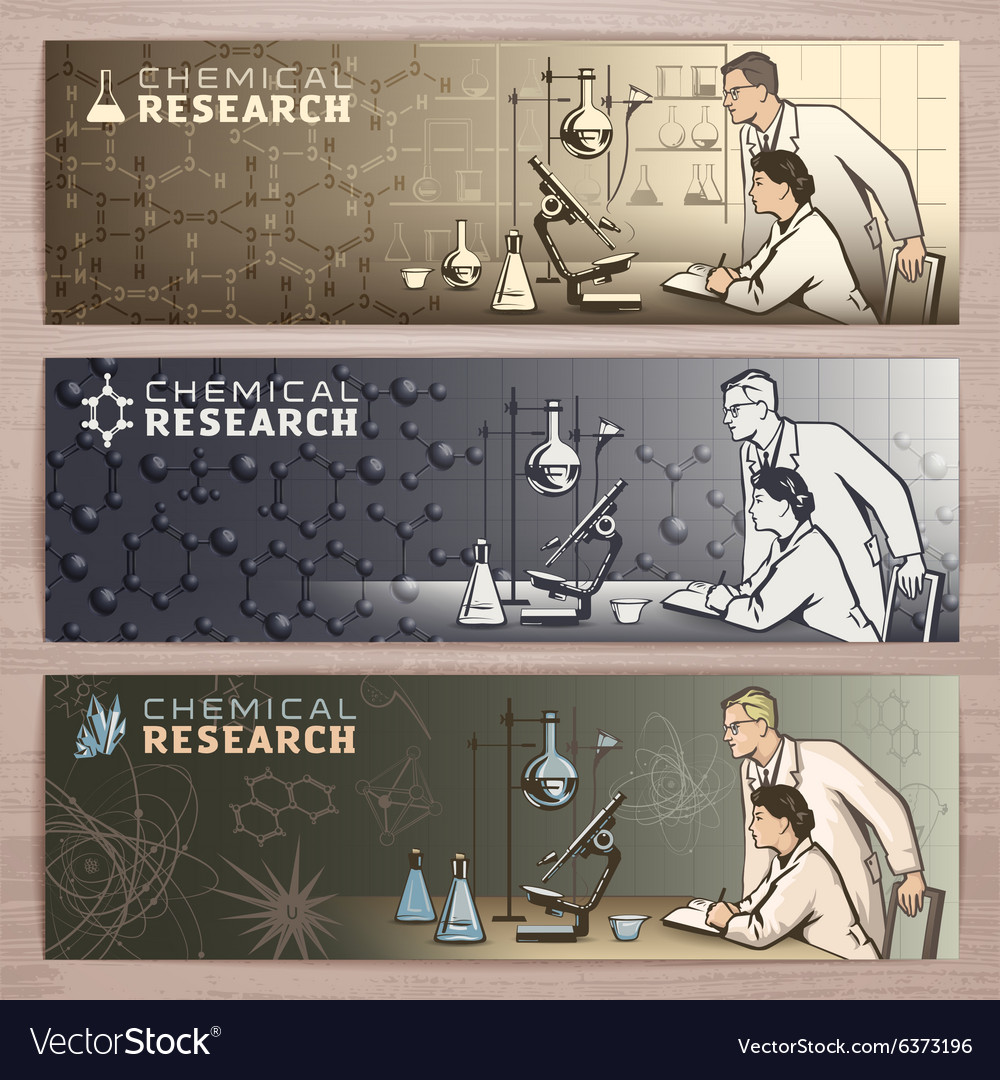 Chemistry banner1 Royalty Free Vector Image - VectorStock