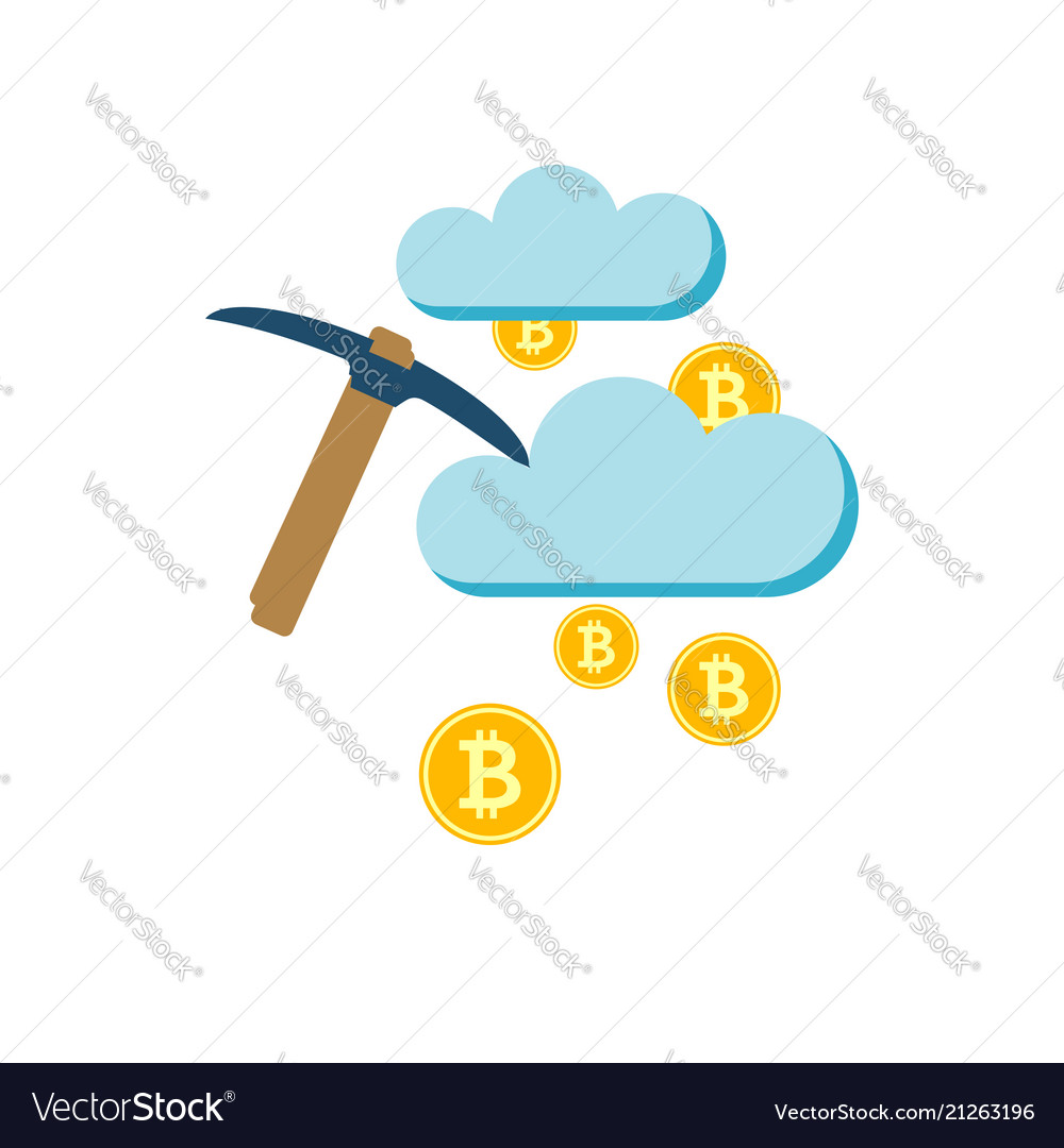 Cloud mining icon Royalty Free Vector Image - VectorStock