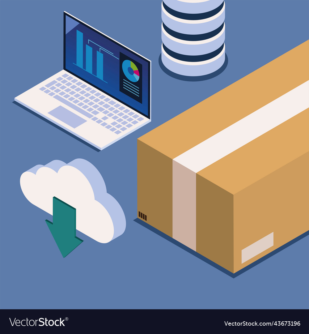 Cloud storage technology Royalty Free Vector Image