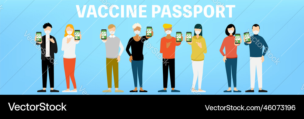 Eight multinational men and women showing Vector Image