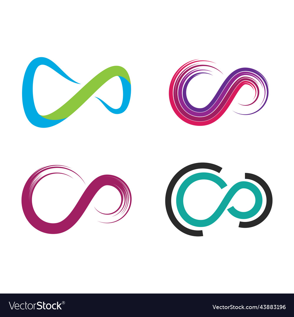 Infinity logo template Royalty Free Vector Image