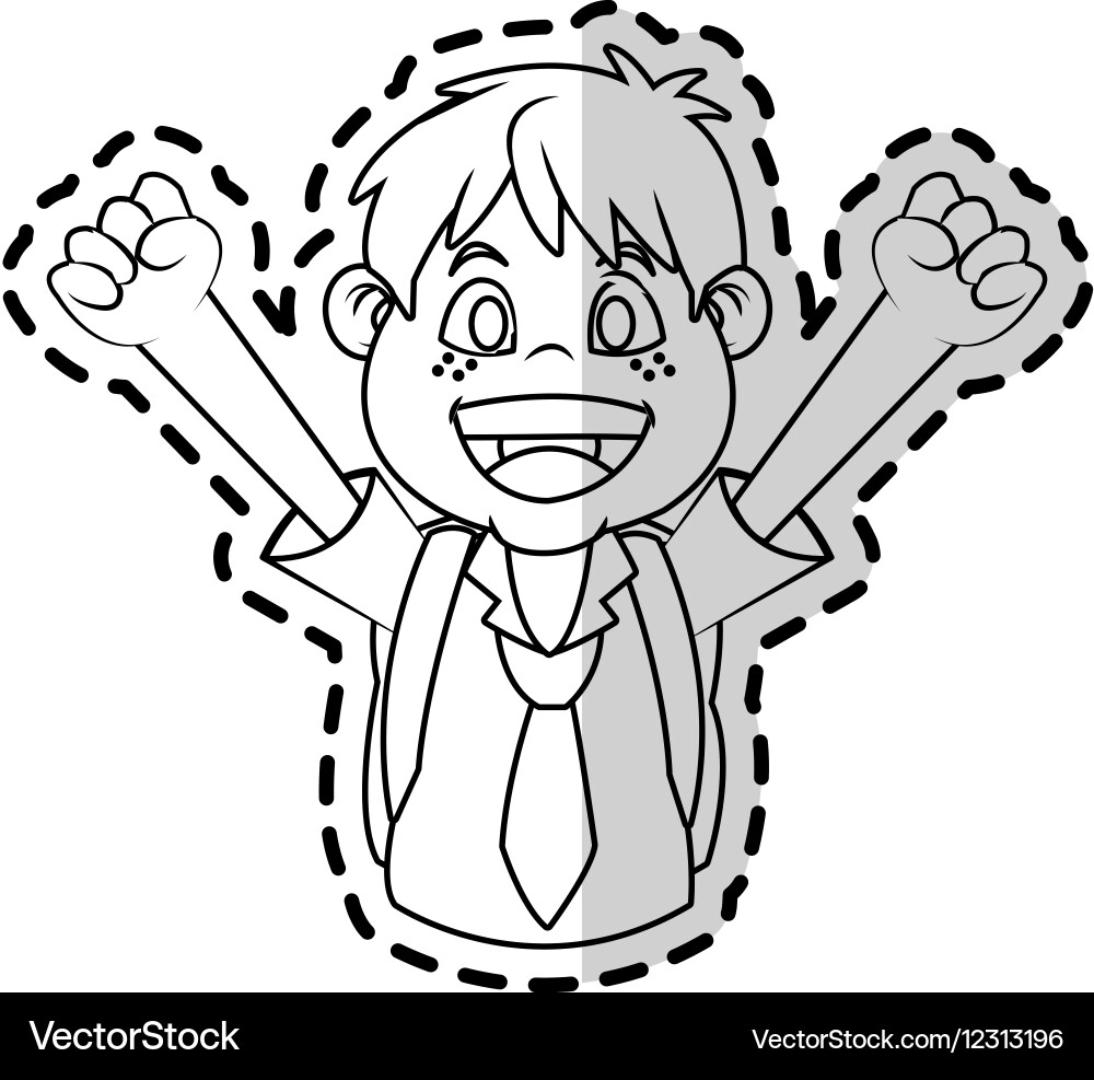 Isolated school boy design Royalty Free Vector Image