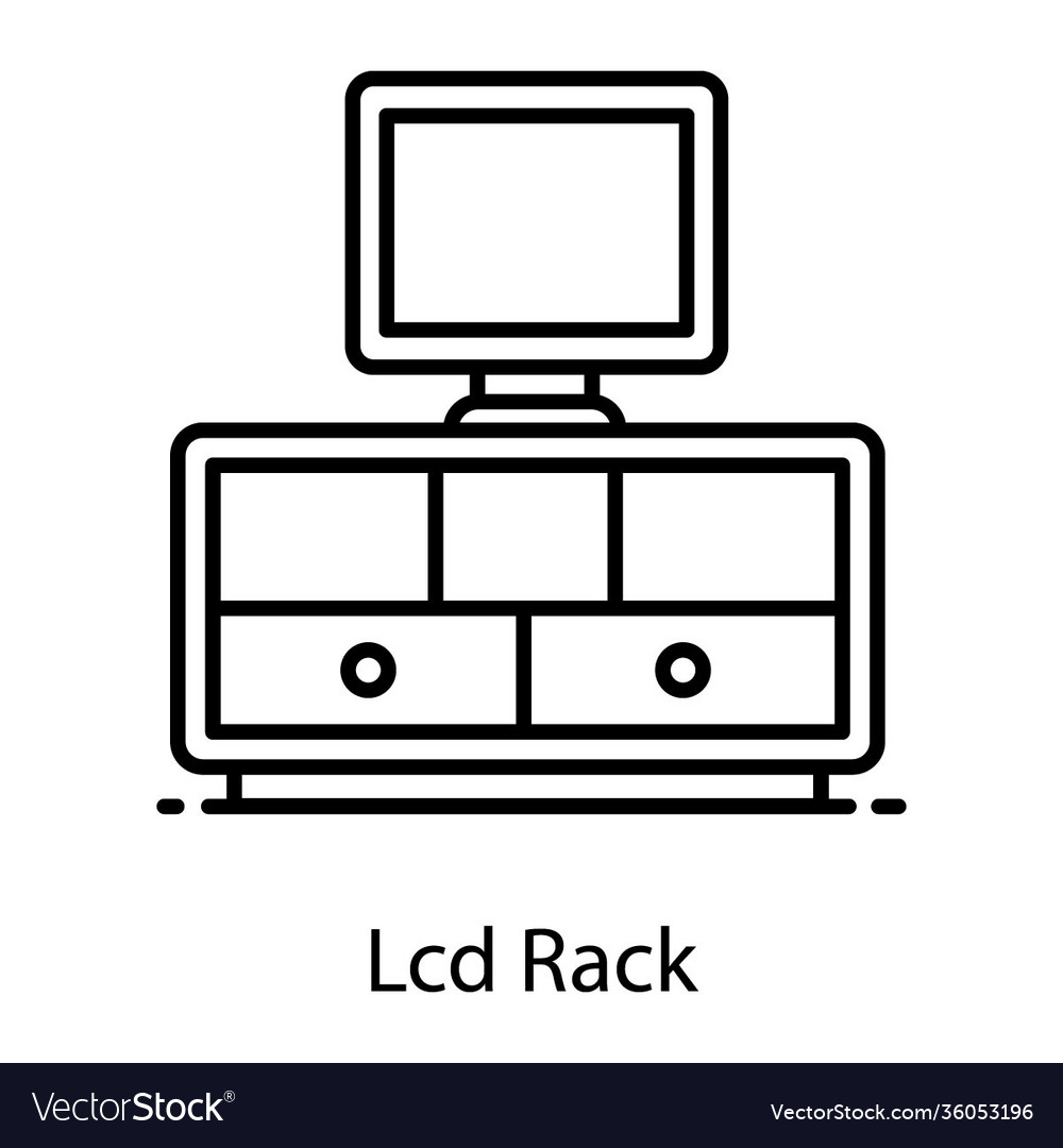 Lcd-Rack Lizenzfreies Vektorbild - VectorStock
