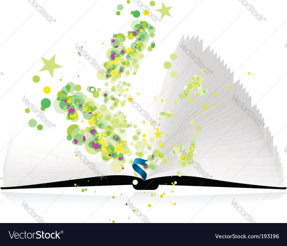 Magic book Royalty Free Vector Image - VectorStock