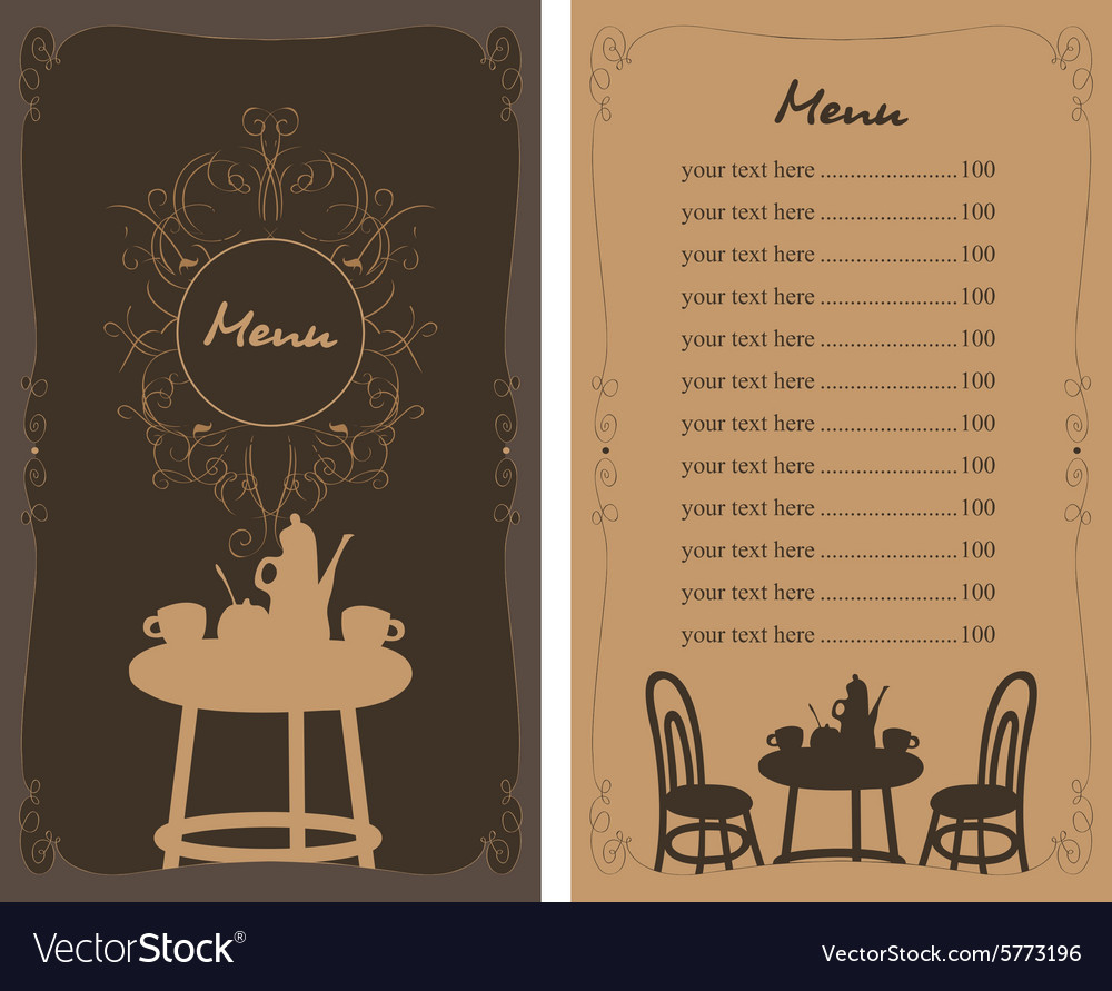 Menu Royalty Free Vector Image - VectorStock