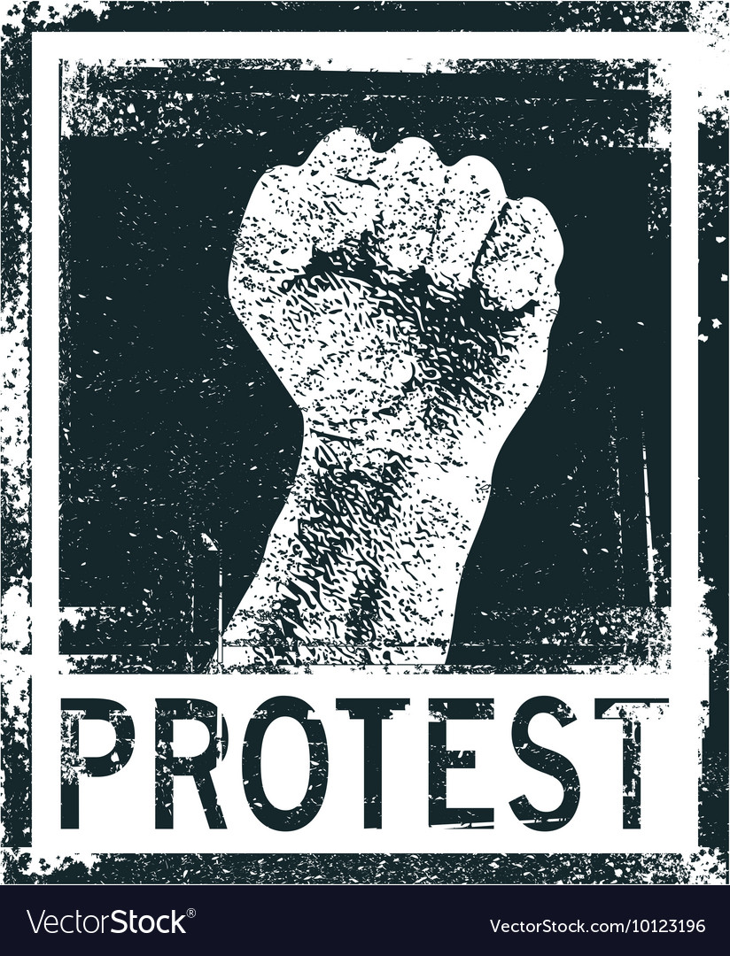 Protest poster Royalty Free Vector Image - VectorStock