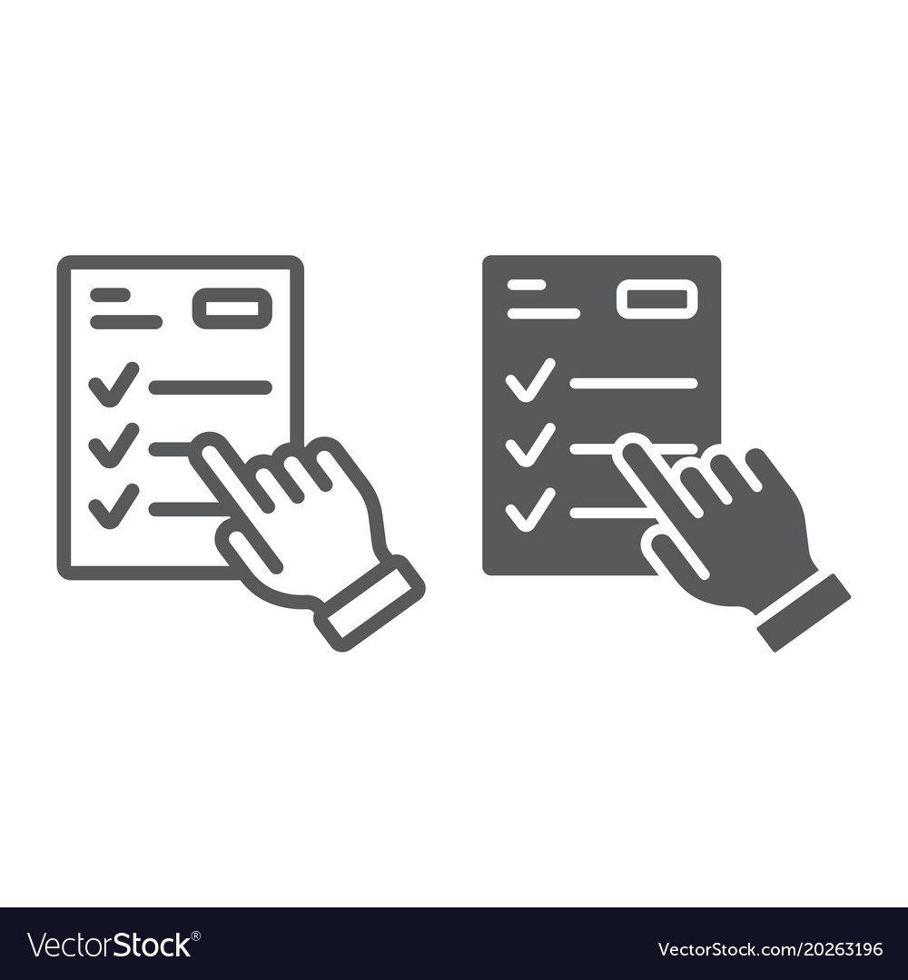 Study program line and glyph icon e learning Vector Image