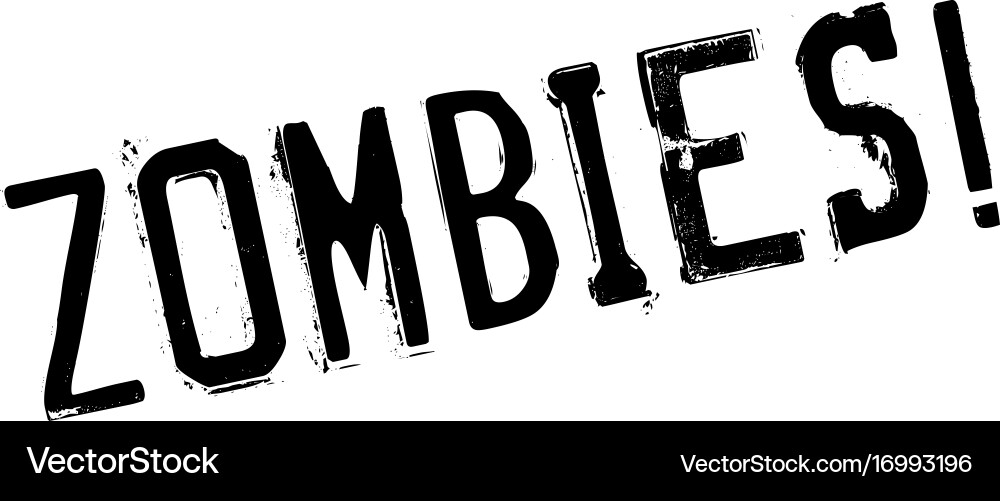 Zombies rubber stamp Royalty Free Vector Image