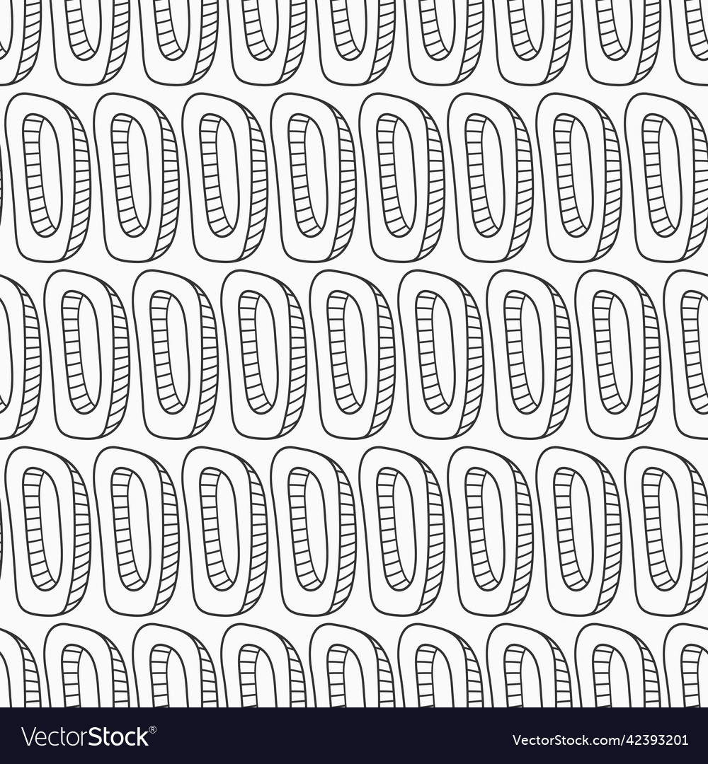 Abstract hand drawn seamless pattern rounded Vector Image