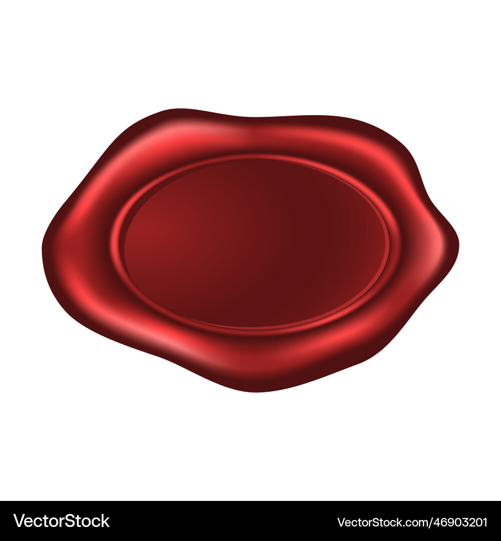 Antique wax stamp in shape on white background Vector Image