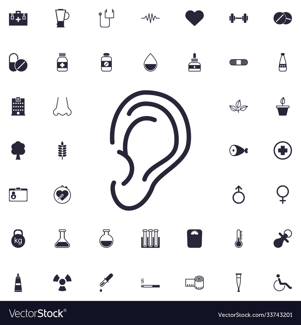 Ear icon Royalty Free Vector Image - VectorStock
