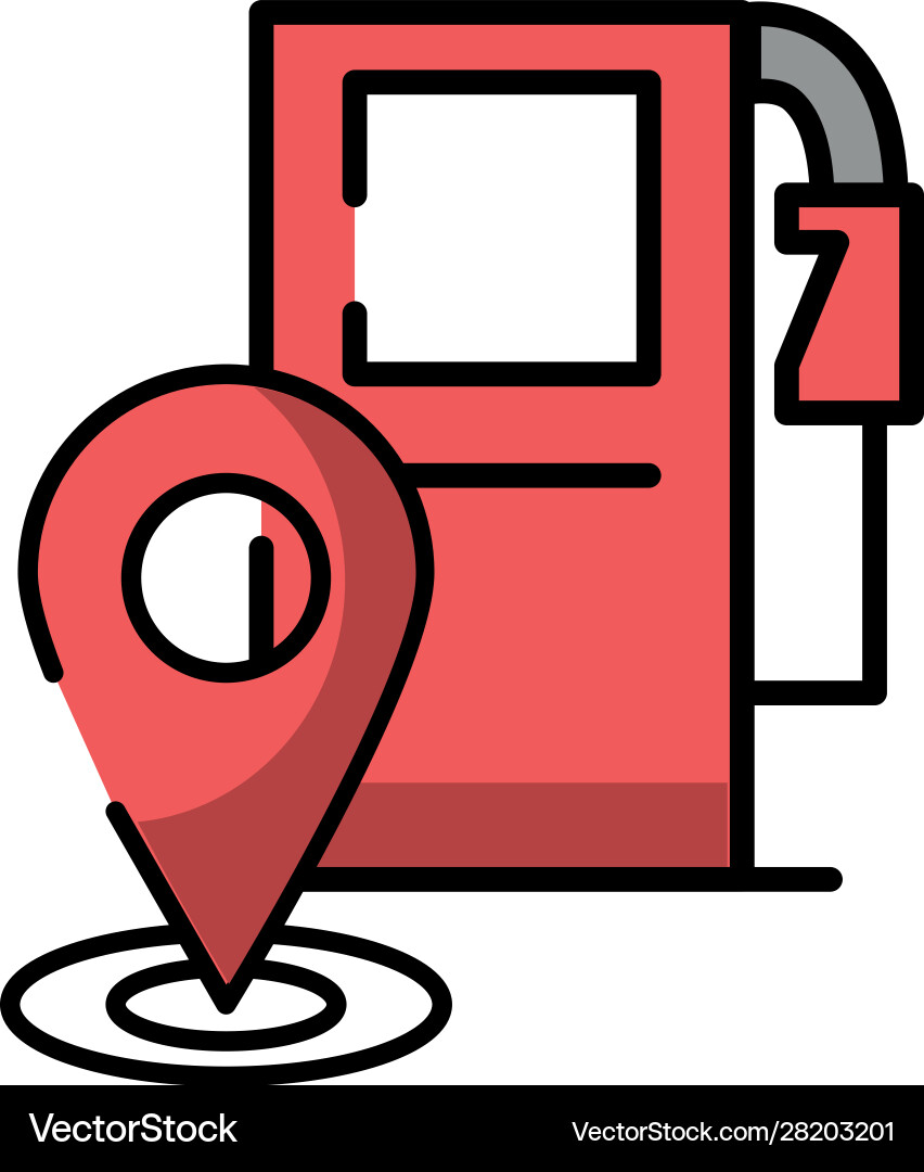 Fuel oil station service icon Royalty Free Vector Image