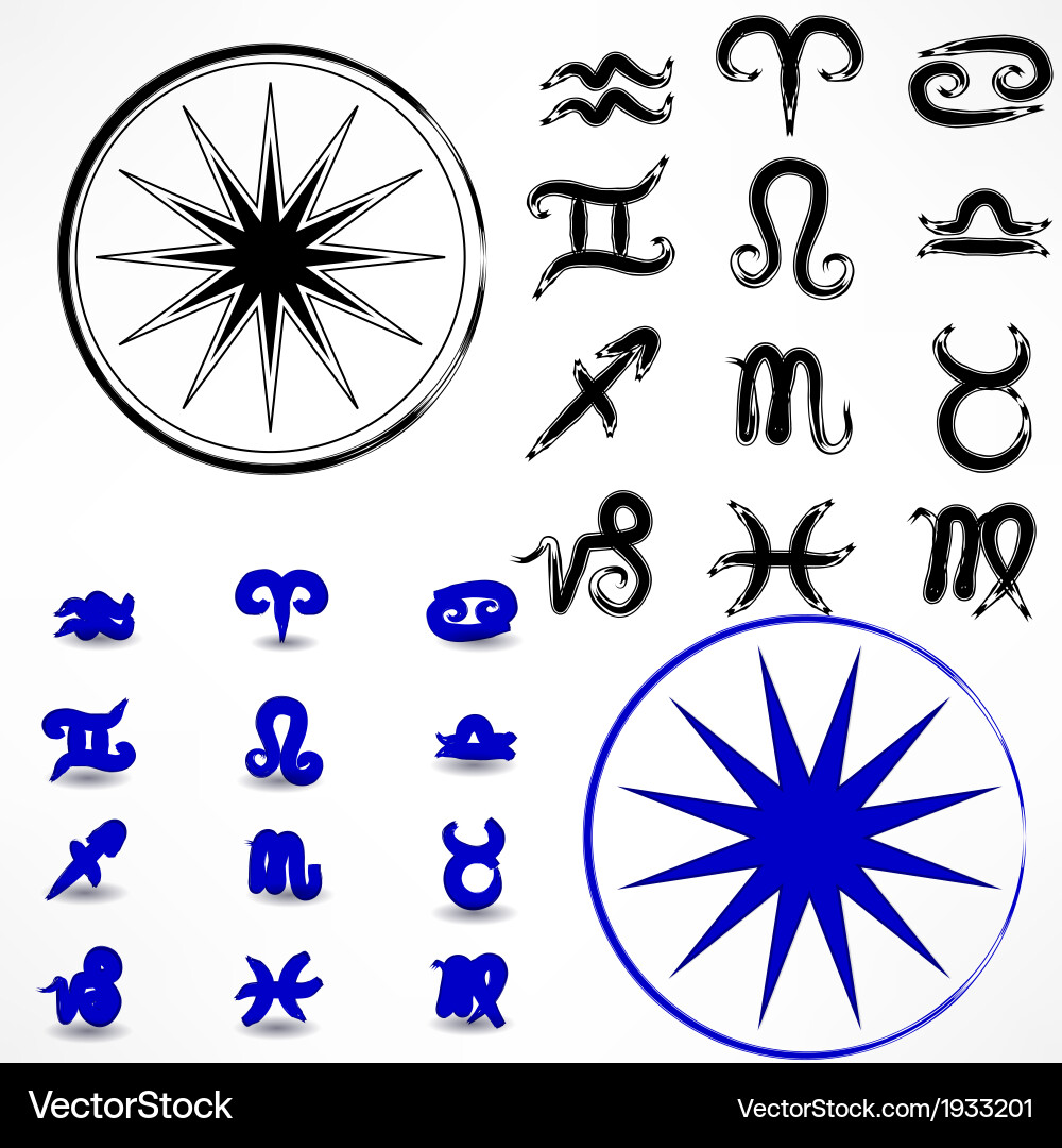 Horoscope zodiac star signs Royalty Free Vector Image