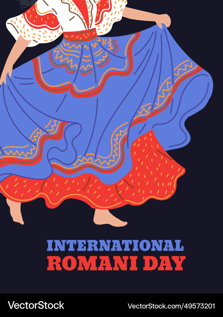 International romani day banner or poster design Vector Image