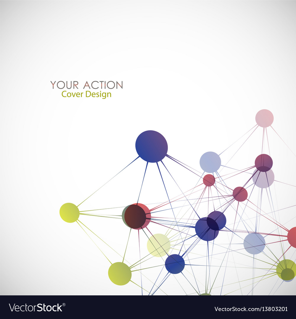 Network connect or molecule set Royalty Free Vector Image