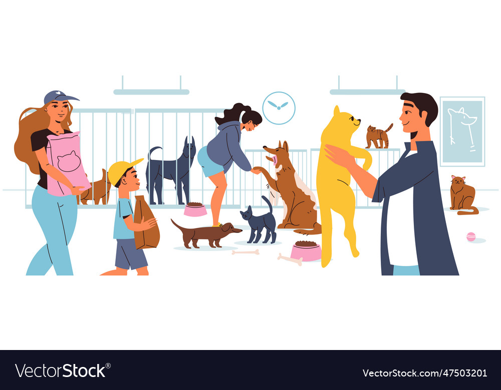 Pet shelter Royalty Free Vector Image - VectorStock