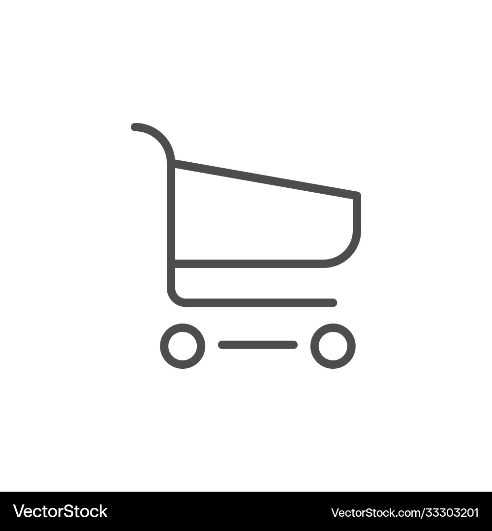Shopping cart line outline icon Royalty Free Vector Image