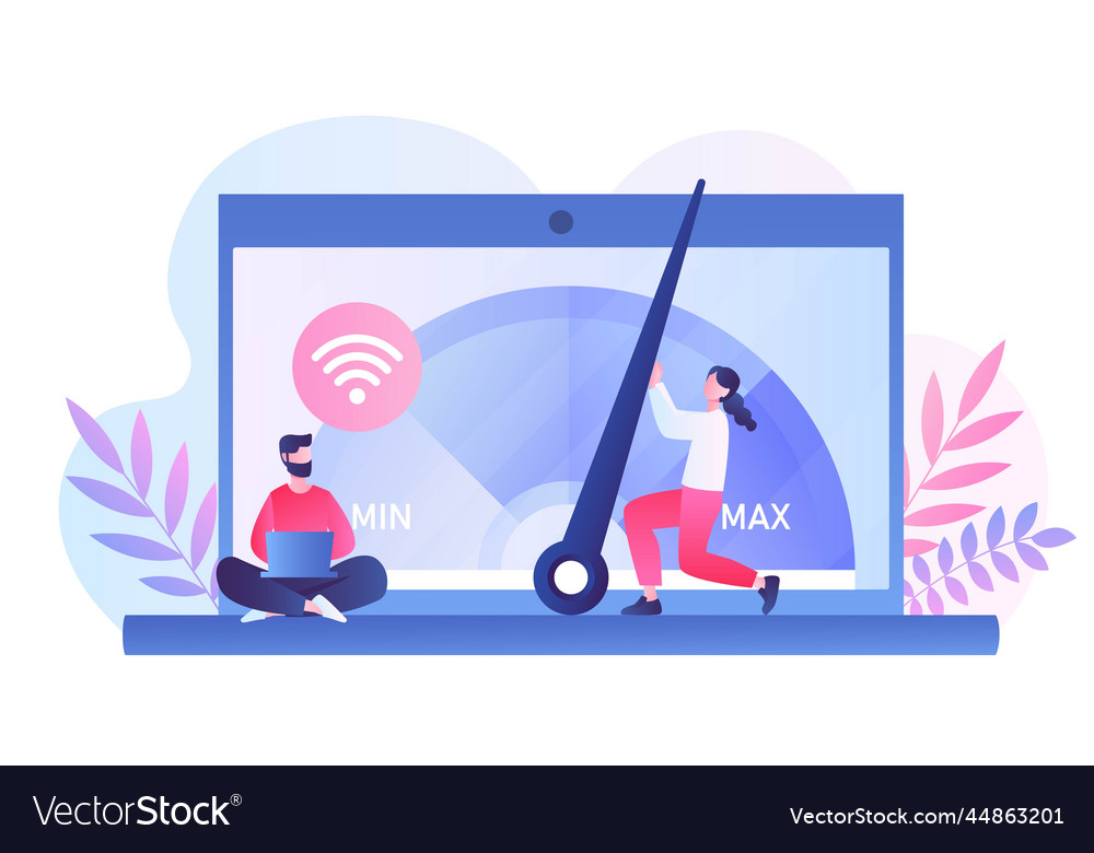 Speed test concept Royalty Free Vector Image - VectorStock