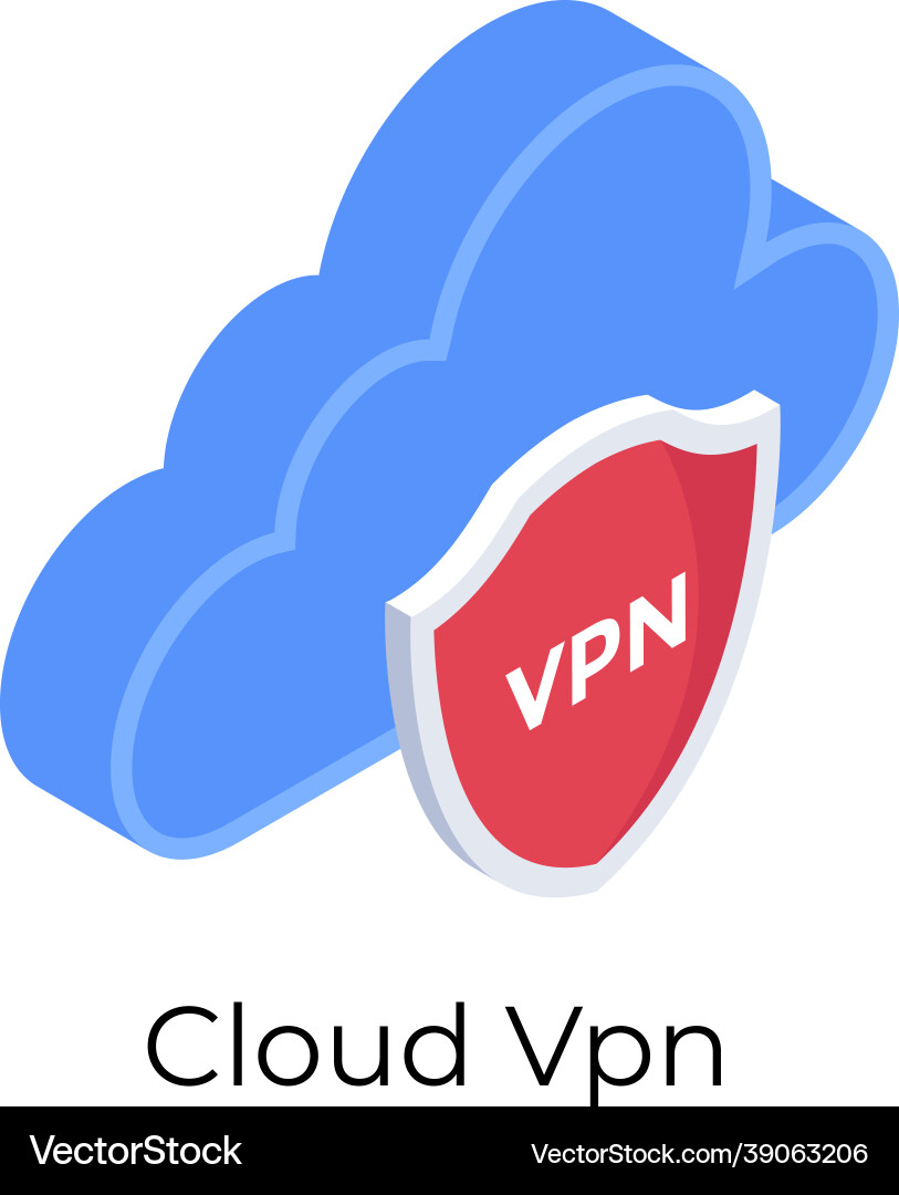 Cloud vpn Royalty Free Vector Image - VectorStock