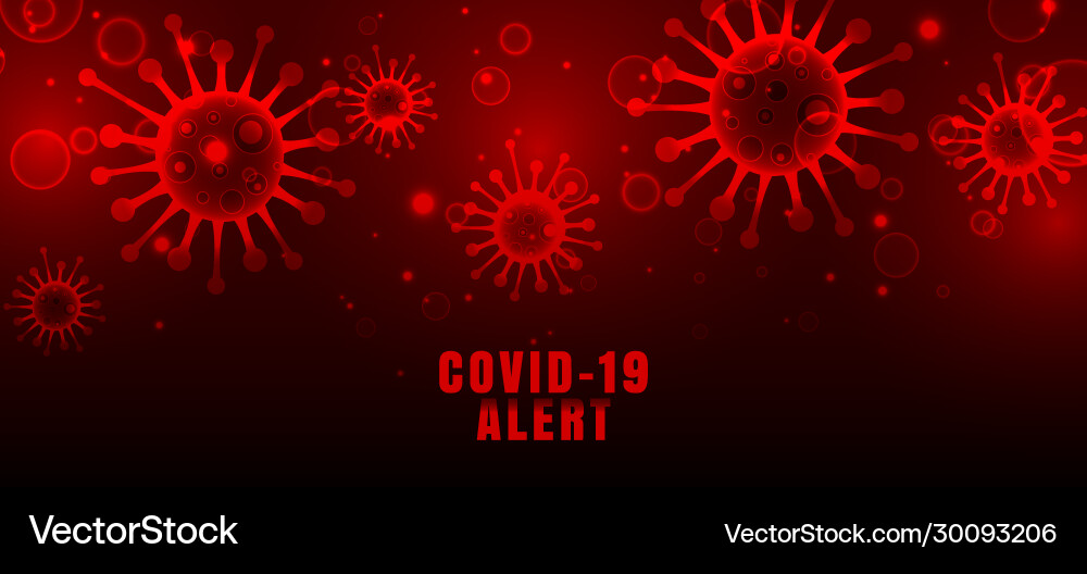 Coronavirus covid-19 pandemic outbreak red Vector Image