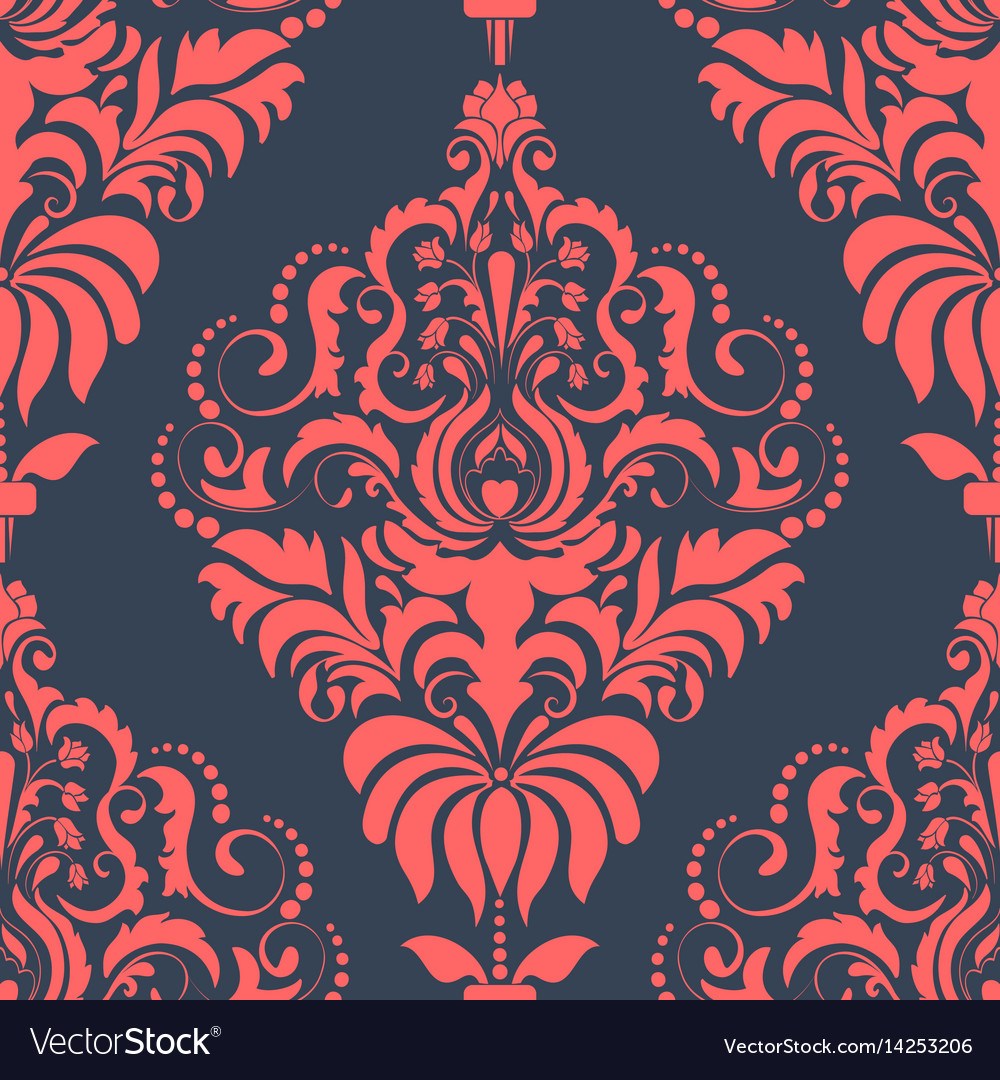 Damask seamless pattern element Royalty Free Vector Image