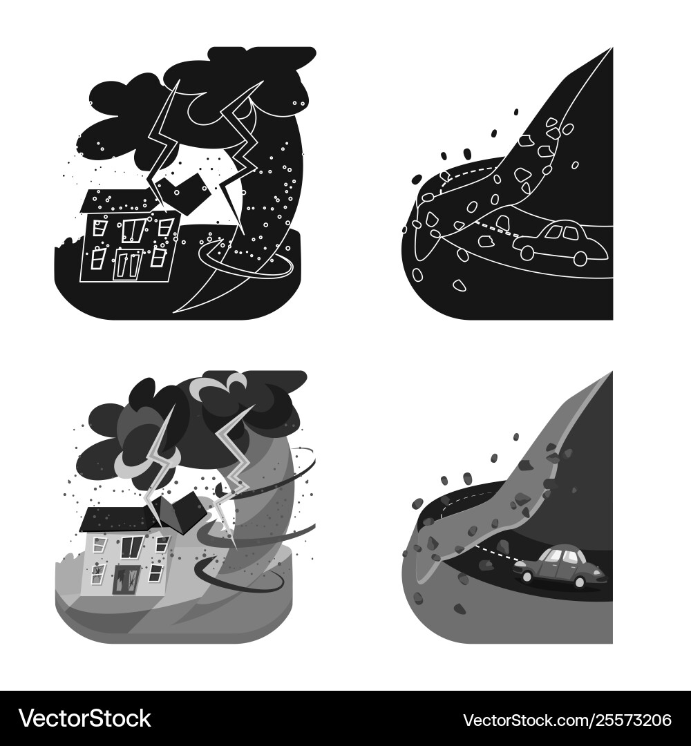 Isolated object weather and distress sign Vector Image