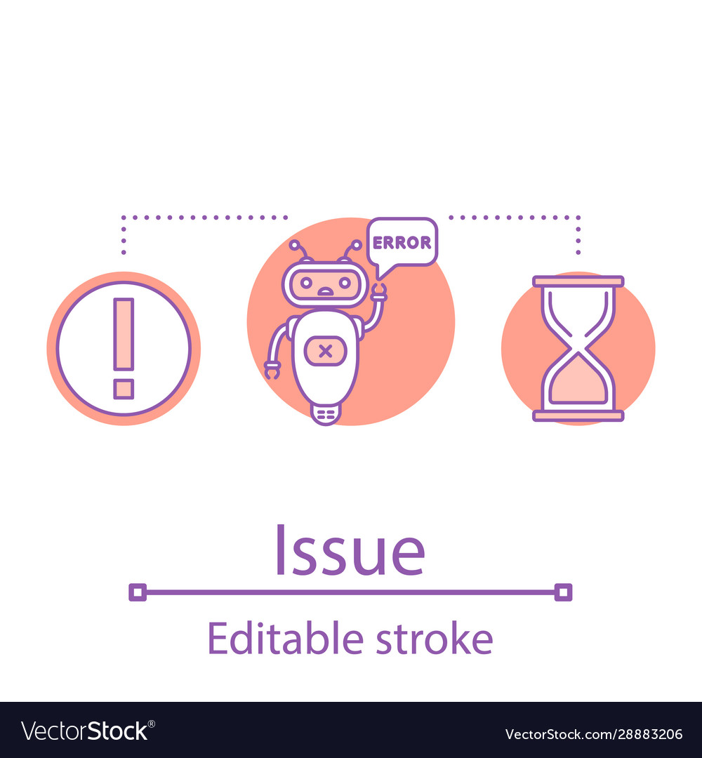 Issues concept icon Royalty Free Vector Image - VectorStock