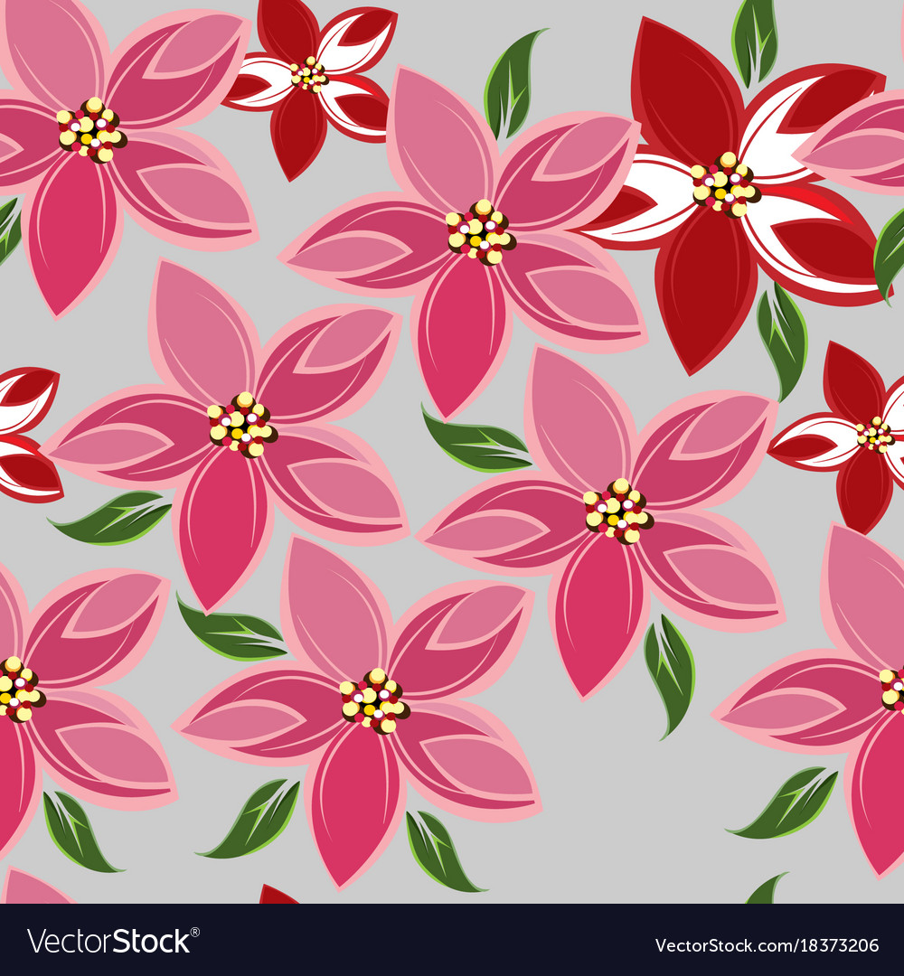 Seamless flowers pattern Royalty Free Vector Image