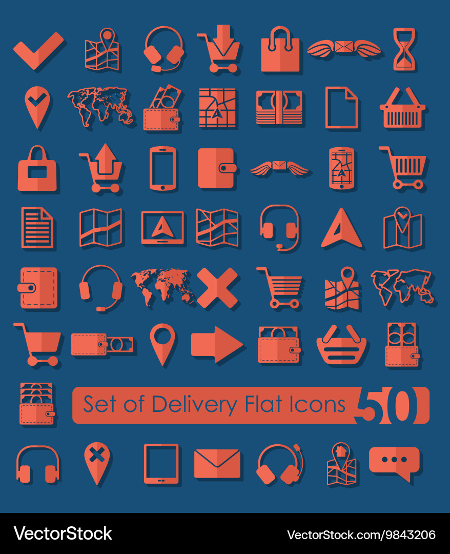 Set of delivery icons Royalty Free Vector Image