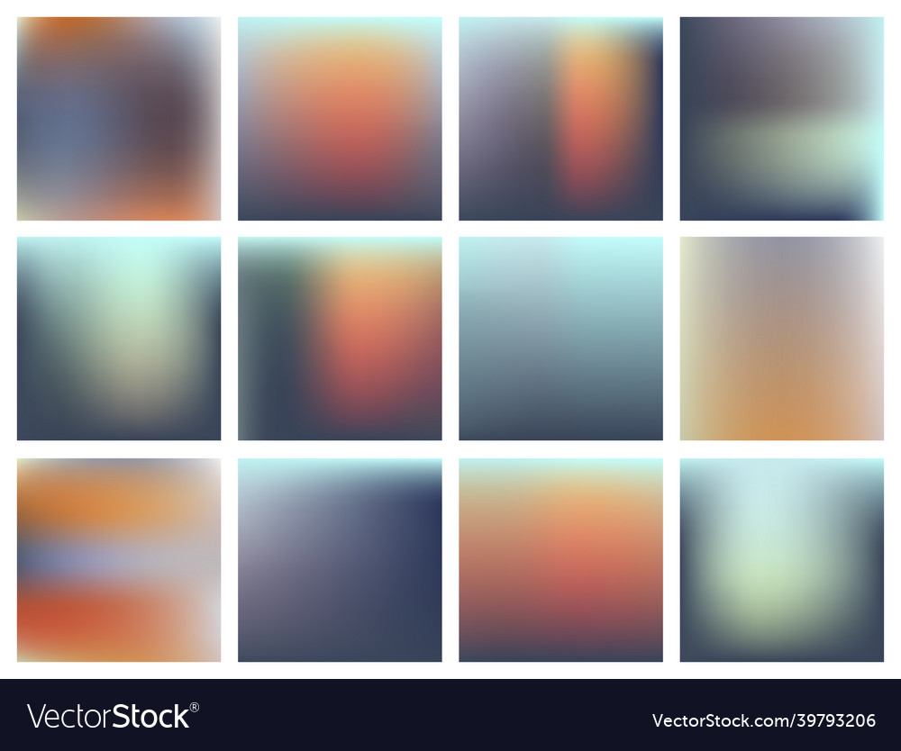 Set of gradient blur backgrounds Royalty Free Vector Image