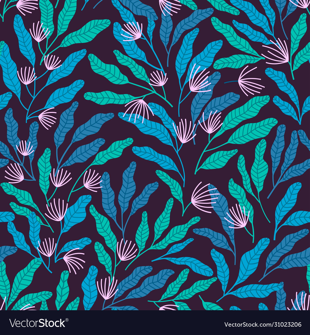 Simple botanical pattern Royalty Free Vector Image