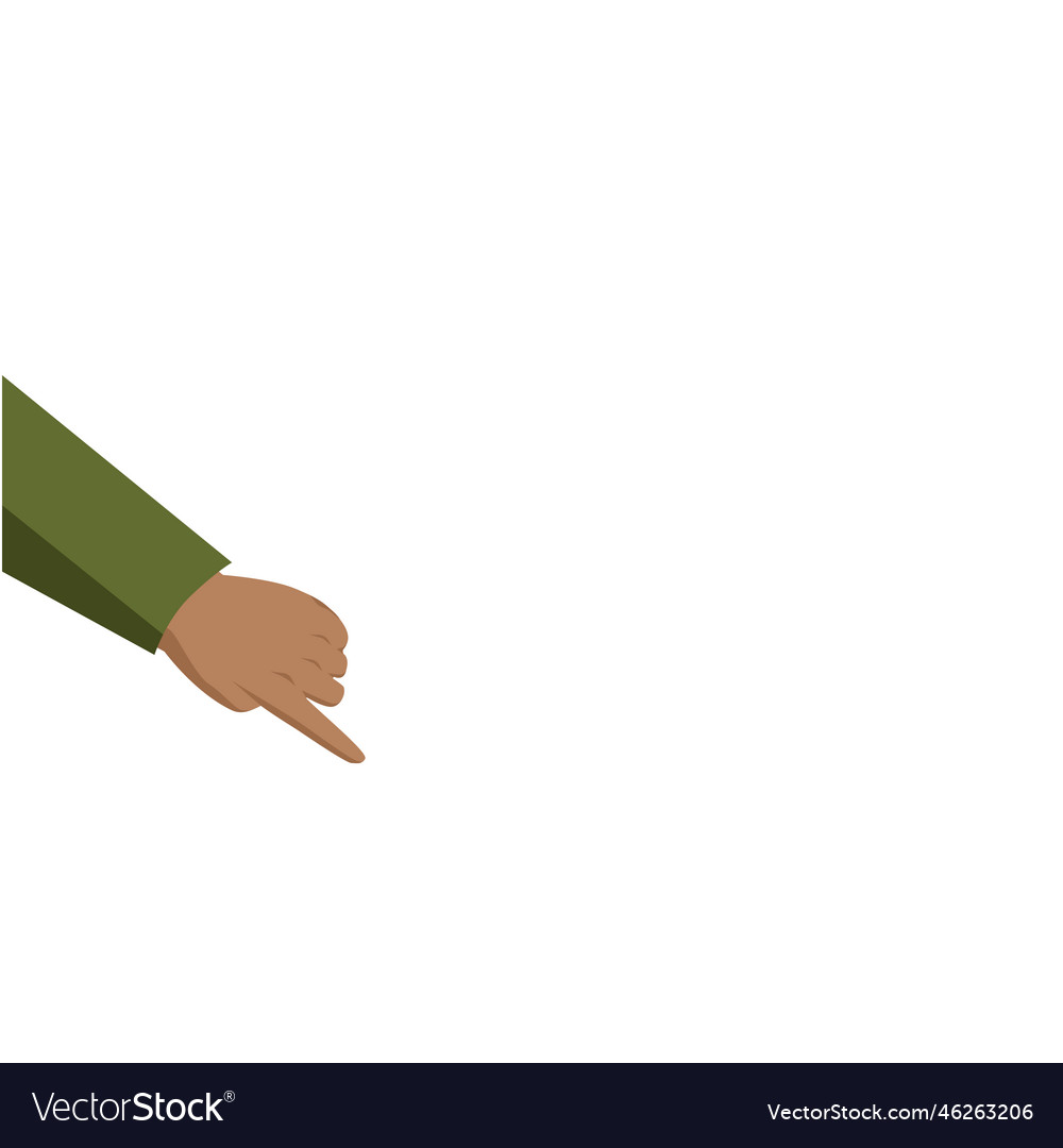 Two hands holding object finger pointing up Vector Image
