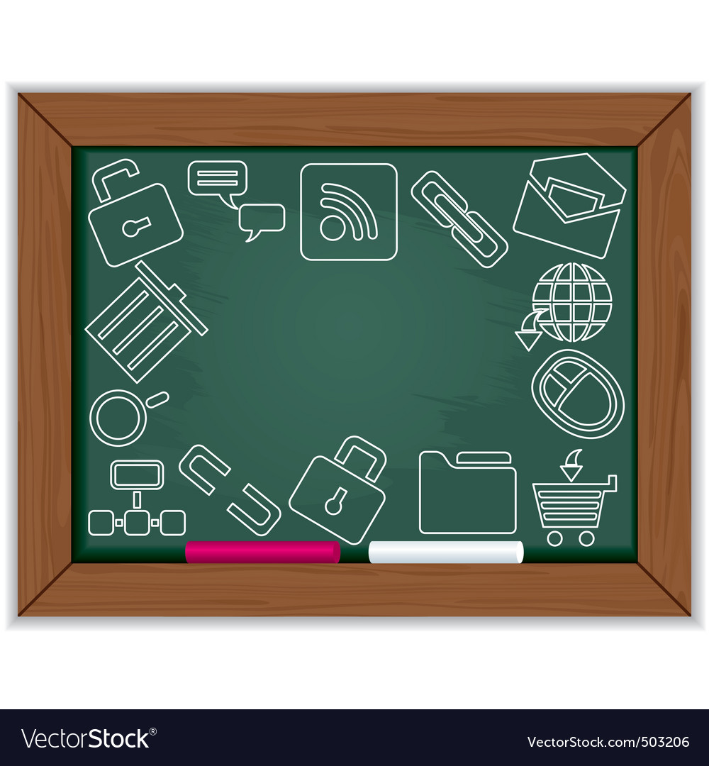 Web blackboard frame Royalty Free Vector Image