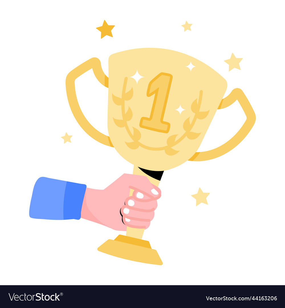 Winner trophy Royalty Free Vector Image - VectorStock