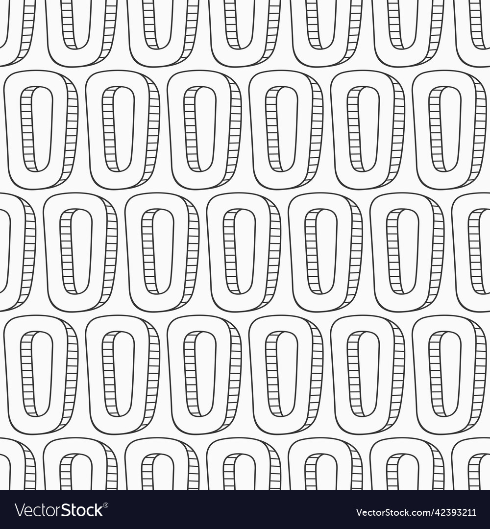 Abstract hand drawn seamless pattern rounded Vector Image