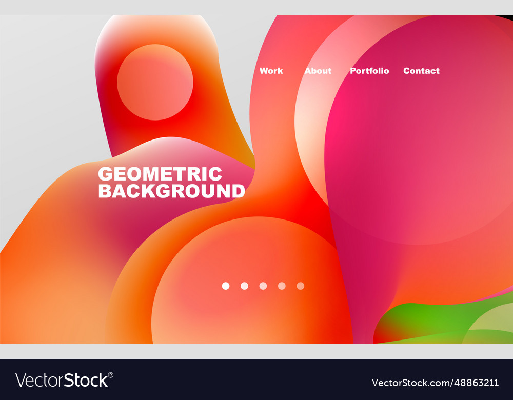 Abstract liquid background for your landing page Vector Image