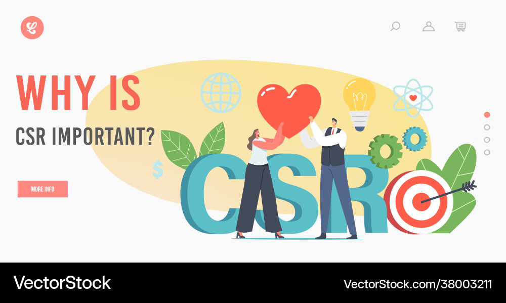 Csr corporate social responsibility business Vector Image