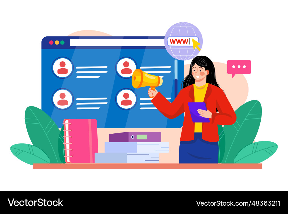 Employers post job openings on boards Royalty Free Vector