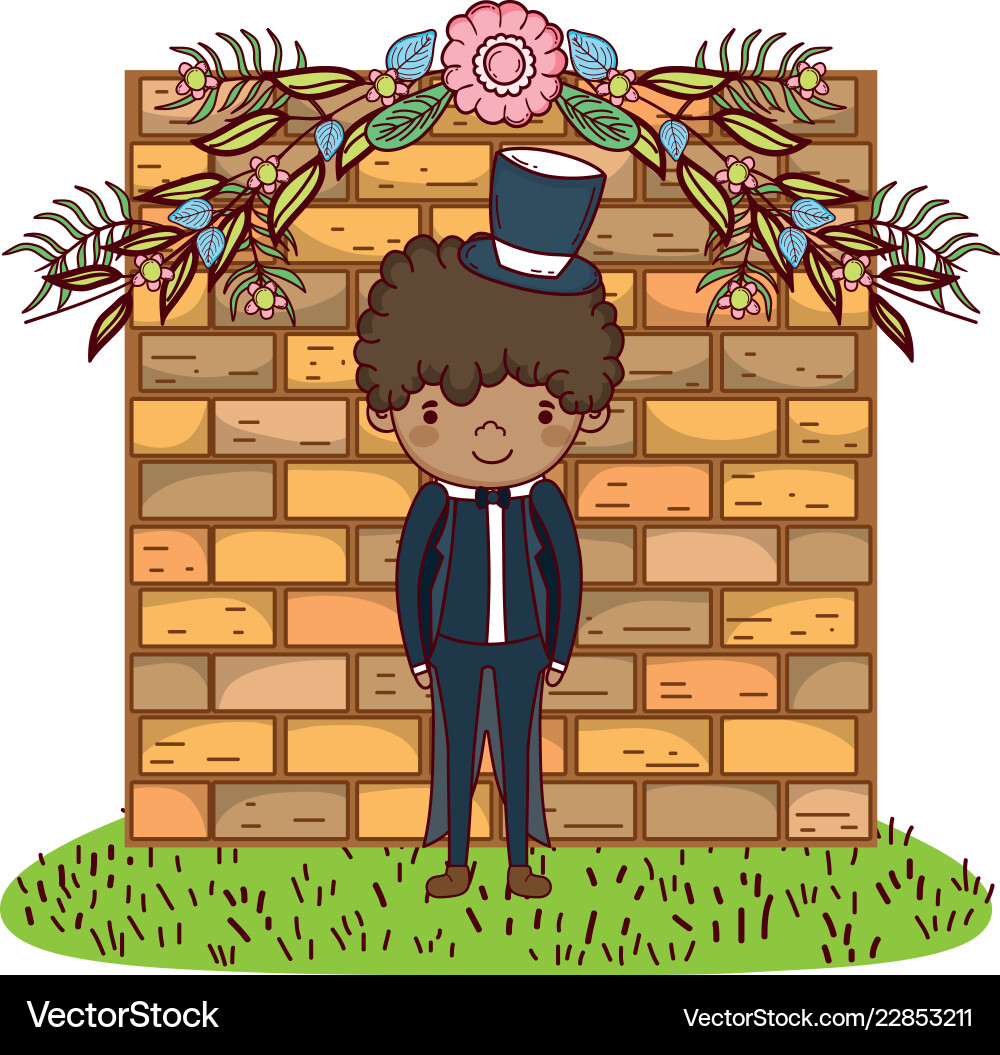Fiance male cute cartoon Royalty Free Vector Image