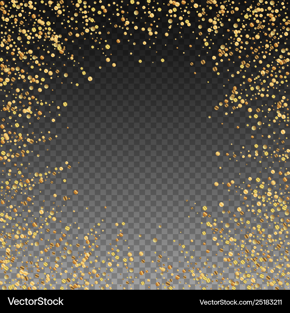 Gold confetti luxury sparkling scattered Vector Image