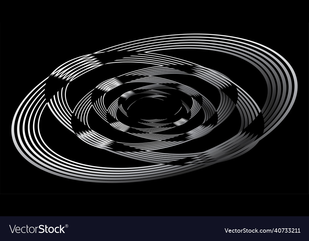 Halftone spiral pattern design element Royalty Free Vector