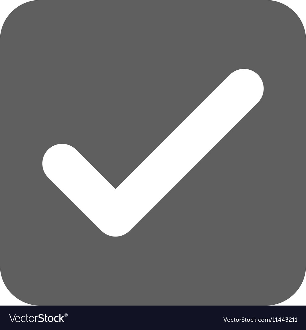 Ok flat squared icon Royalty Free Vector Image