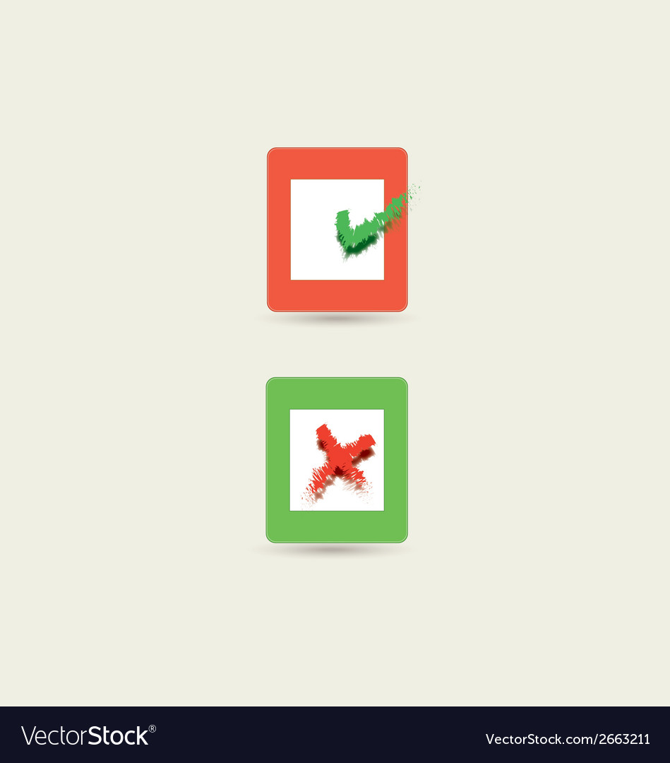 Right wrong Royalty Free Vector Image - VectorStock