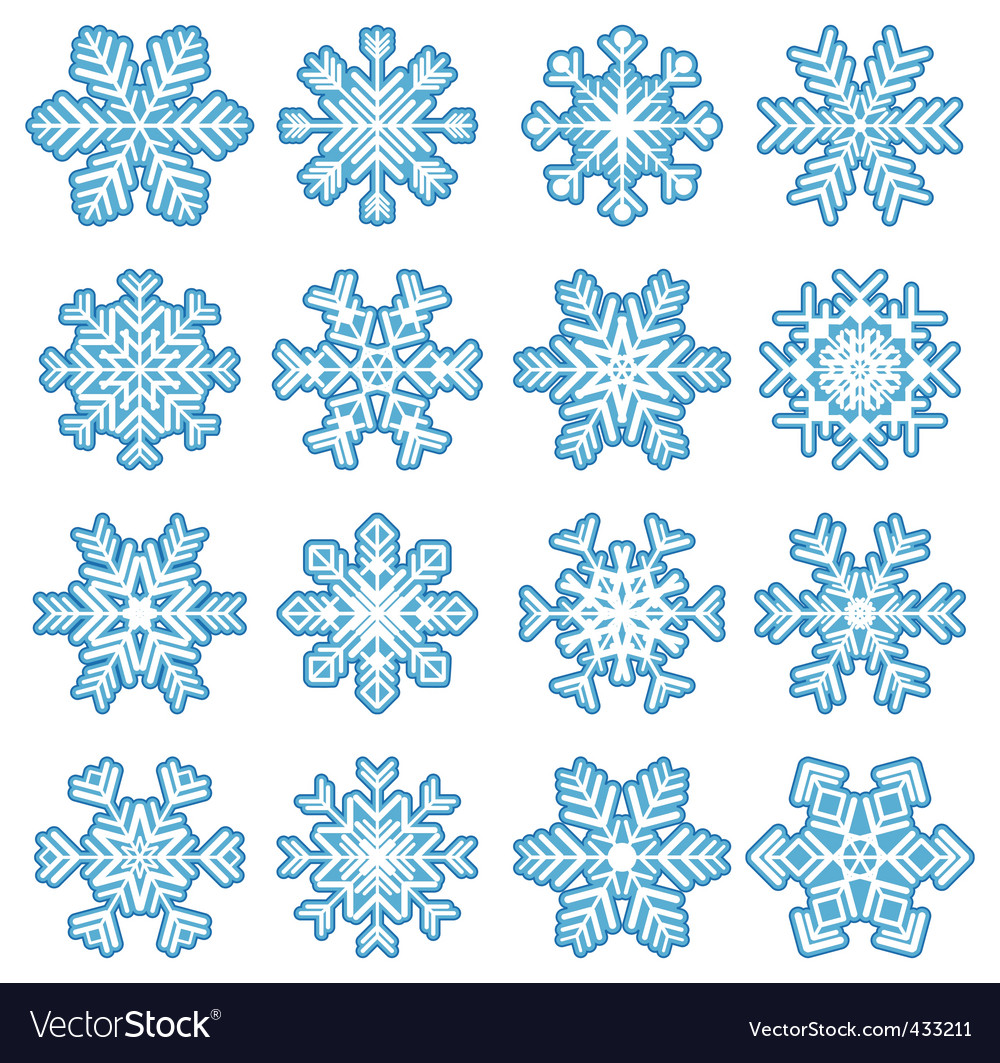 Snowflakes Royalty Free Vector Image - VectorStock