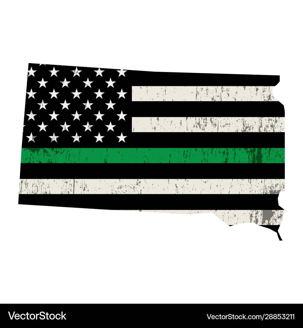 State south dakota military support american Vector Image