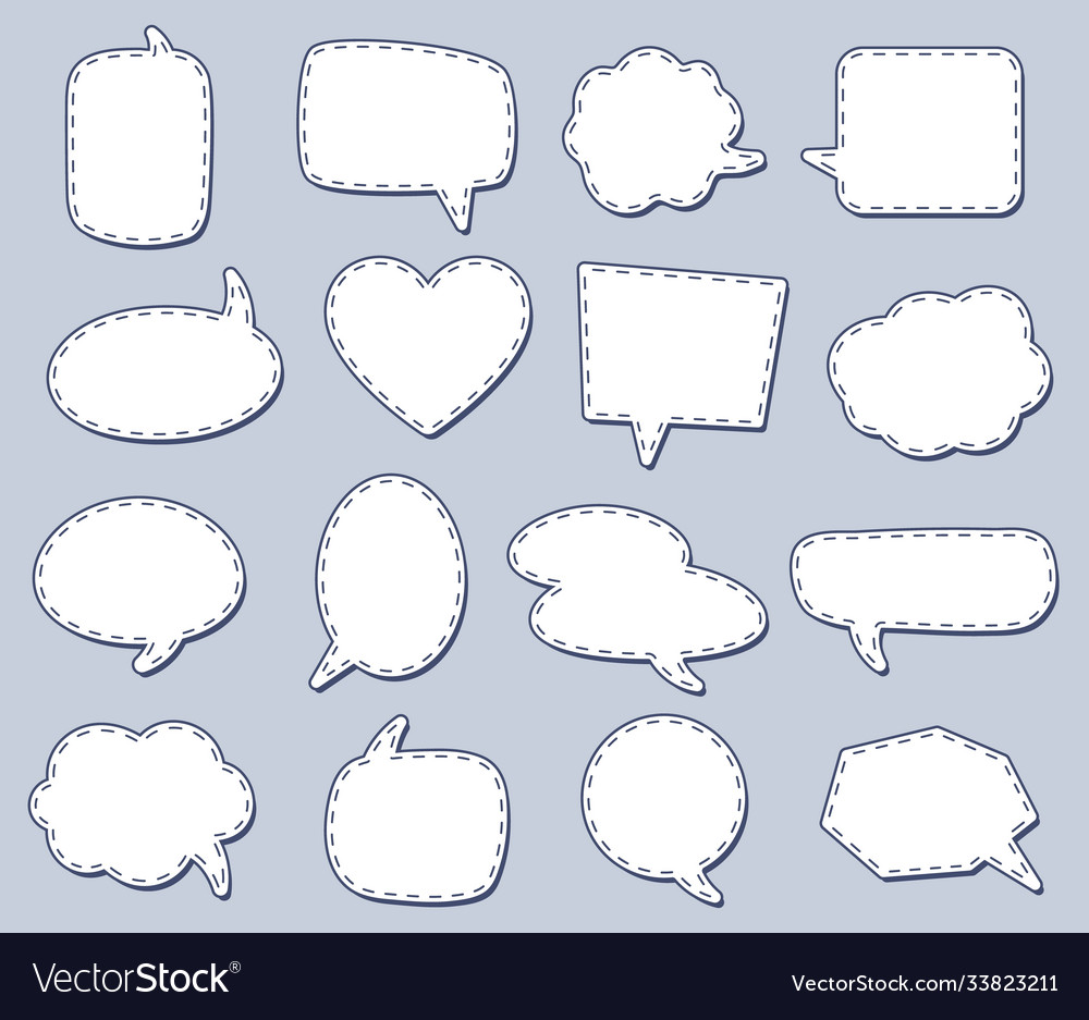 Steach speech bubbles for talk conversation Vector Image