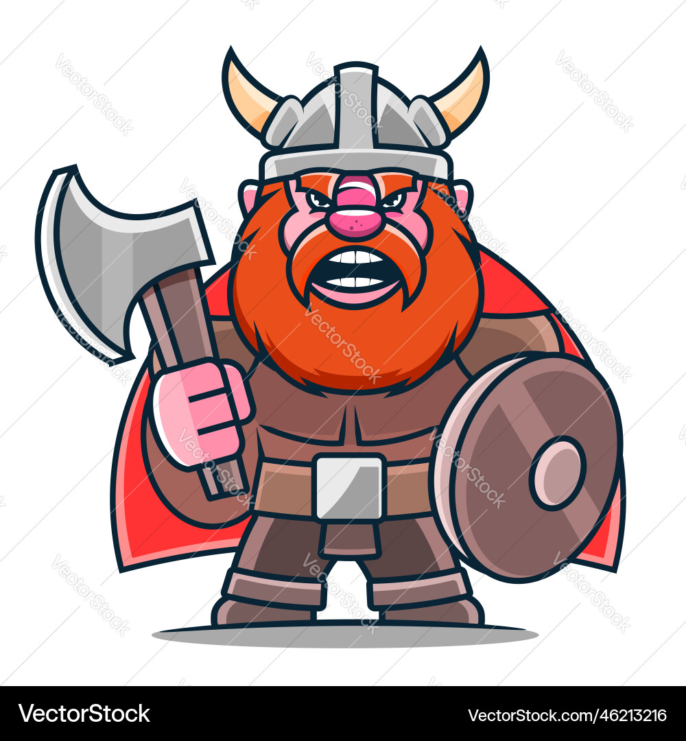 Fantasy character viking tattoo on white Vector Image