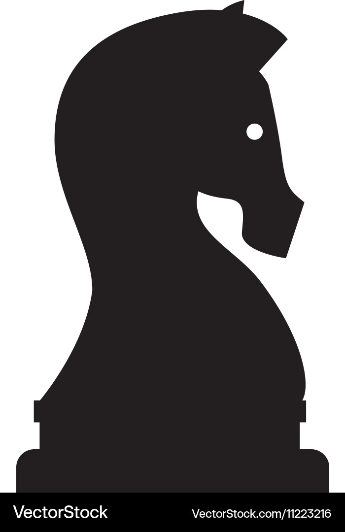 Horse piece chess isolated icon Royalty Free Vector Image