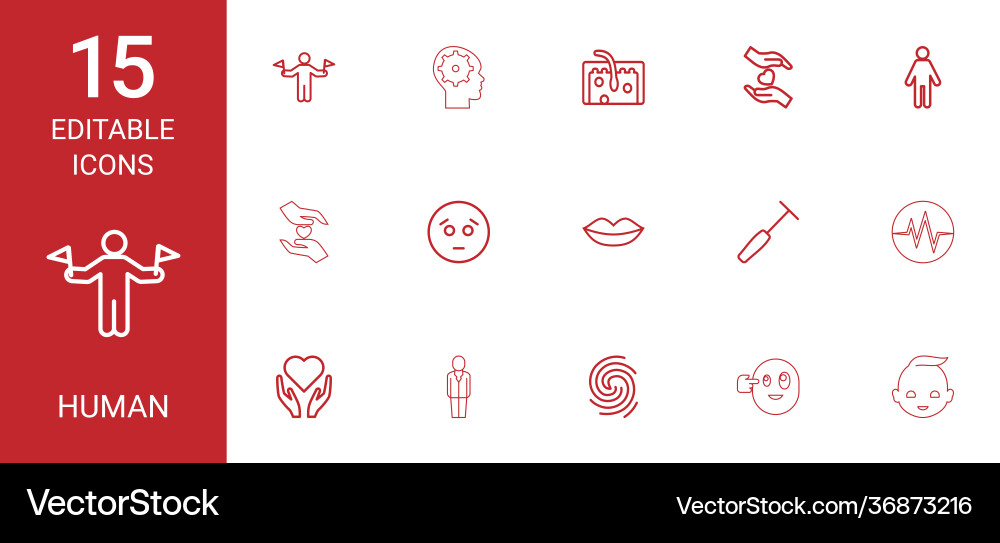 Human icons Royalty Free Vector Image - VectorStock